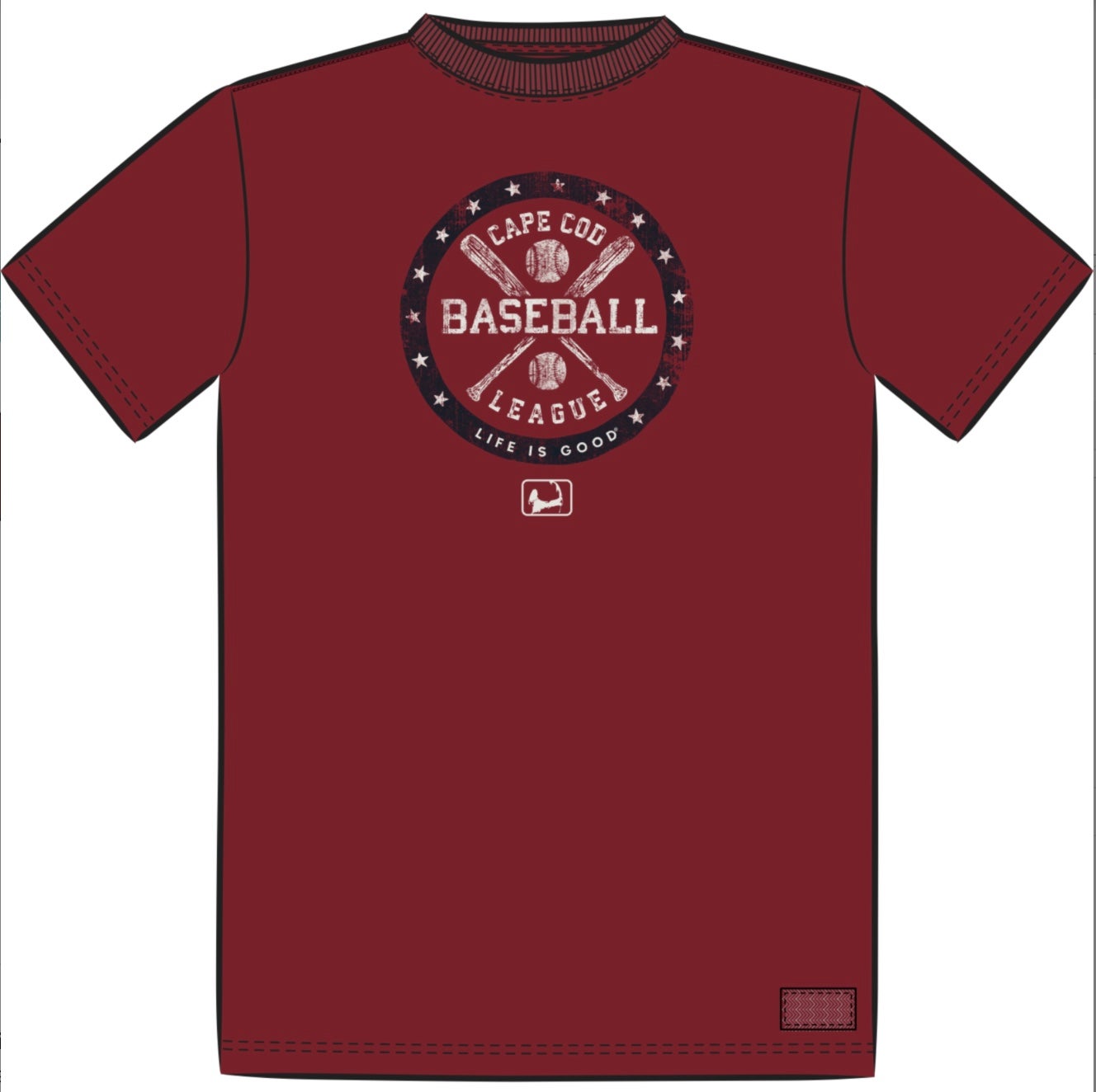 Life is Good Americana Bats Tee | Cape Cod Baseball League